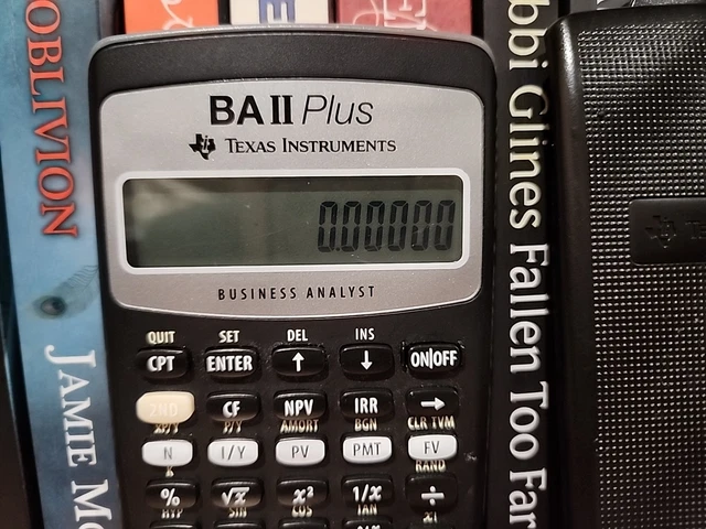 TEXAS INSTRUMENTS TI BA II Plus Financial Calculator CFA Approved $45. ...