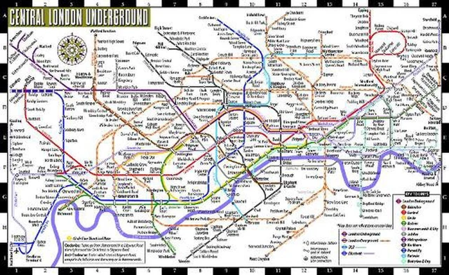 STREETWISE LONDON UNDERGROUND Map - Laminated Map of the London ...