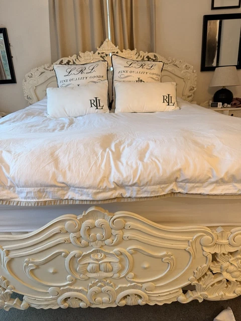 FRENCH ROCOCO / Louis XV Style Super King Bed Frame – Cream ...