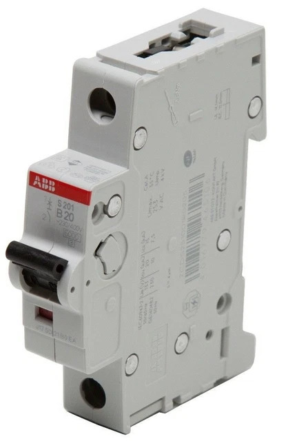 INTERRUPTEUR ABB S201-B20 LS B20/6kA fusible automatique interrupteur de protection de ligne 20A ...