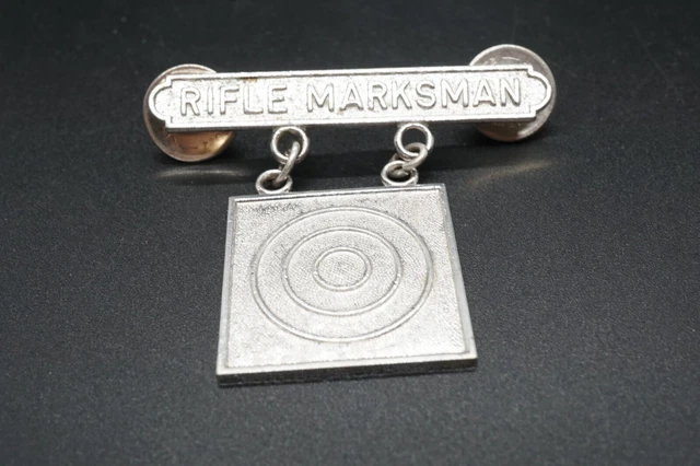 WWII STERLING USMC Marine Rifle Marksman Badge by Sugerman £30.27 ...