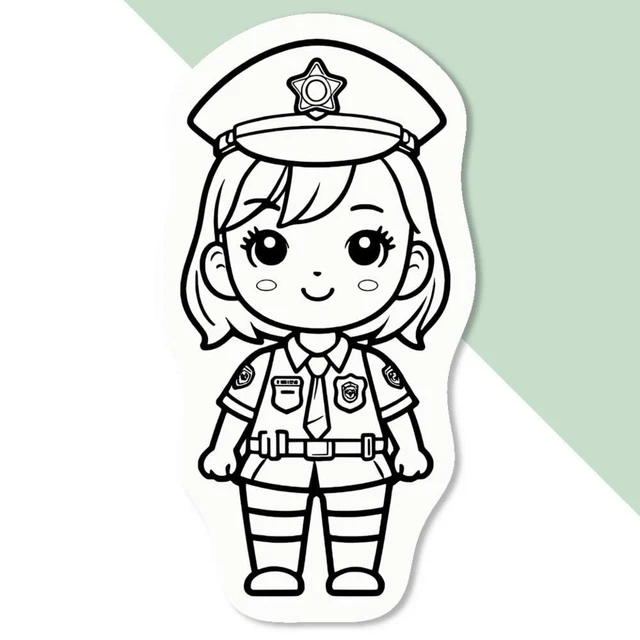 'CUTE POLICE CONSTABLE' Decal Stickers (DW050013) £4.99 - PicClick UK