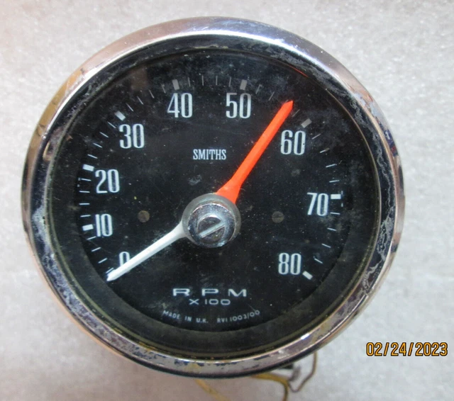 VINTAGE SMITHS TACHOMETER Rpm Gauge Rat Rod Gasser Hot Rod Oem $199.95 ...