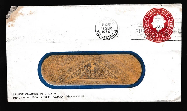 1953 QUEEN ELIZABETH II 3 1/2d PRE-DECIMAL STAMP PERSIL EMBOSSED ...