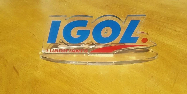 LOGO, INSIGNE, TROPHÉ Igol plexiglass, automobilia, garage EUR 10,00 ...