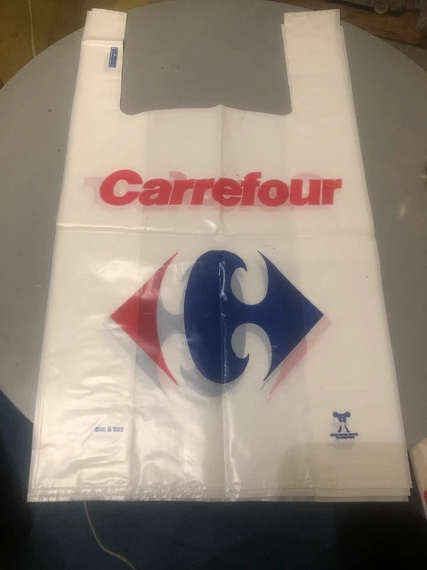 ANCIEN SACHET SAC plastique de course Supermarché Carrefour EUR 9,95 ...