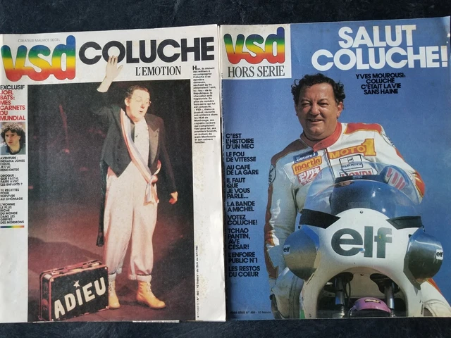 LOT DE 2 Vsd Mort De Coluche - 1986 - Hommage - Salut Coluche EUR 20,00 ...
