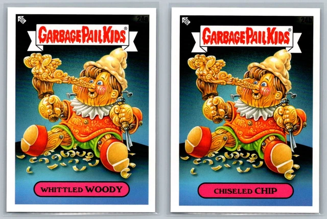 DISNEY PINOCCHIO GARBAGE Pail Kids Collodi Del Toro GPK Spoof 2-Card ...