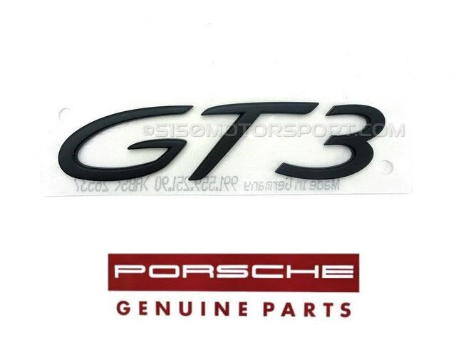 VÉRITABLE PORSCHE & GT3 " Emblème Script Arrière Badge en Noir 991 GT3 ...