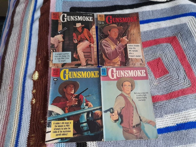 4 GUNSMOKE DELL Western Adventures Comics Nos 20 22 25 26 1960-1961 Box ...