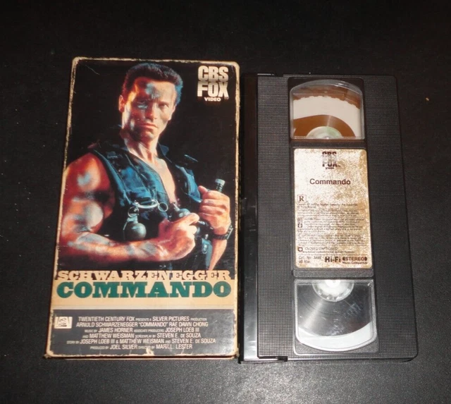 COMMANDO (VHS, 1986) Arnold Schwarzenegger Action Original CBS/FOX ...