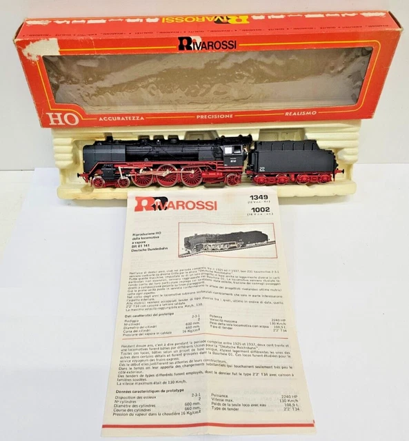 RIVAROSSI H0 1349 Tenderlok BR 01 141 bespielt, guter Zustand, bitte ...