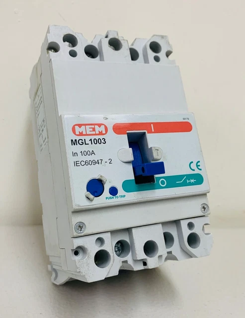MEM 100 AMP 16kA Triple Pole 100A MCCB ~Bill TLG1003 ~ Memshield 2 ...