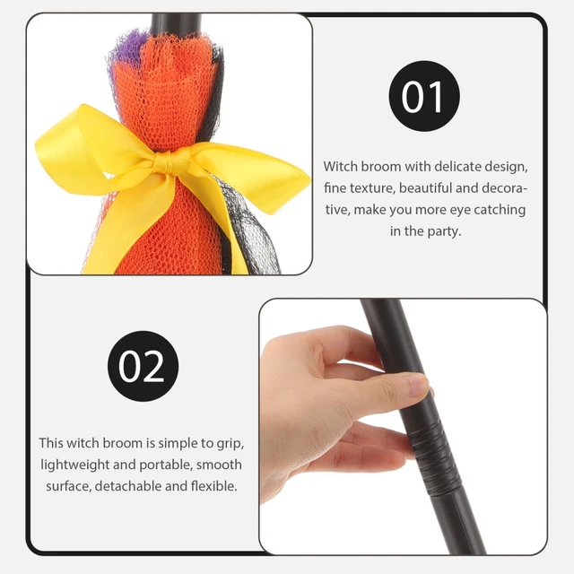 WITCH BROOM FOR Cosplay Broomstick Costume Large Witches Child $20.89 ...