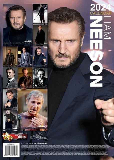 LIAM NEESON 2024 A3 Wall Calendar by Hollywood Idols : Action Movie ...