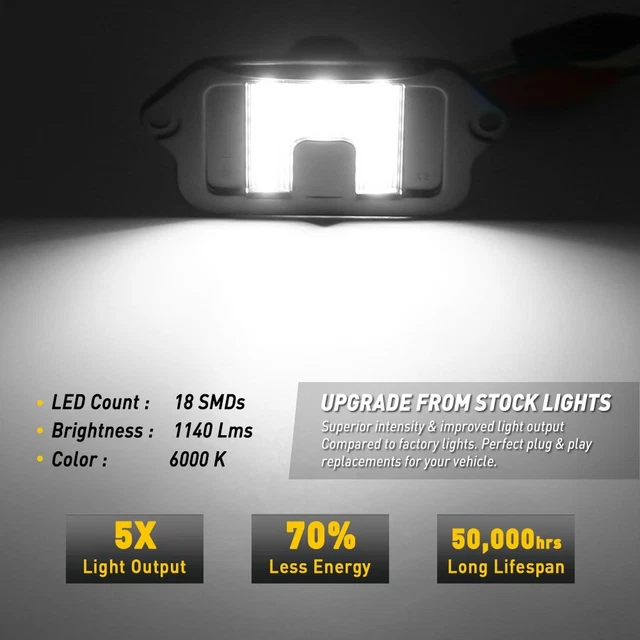 [BRIGHT SMD] LED License Plate Light Housing Lamp For 2005-2009 Ford ...