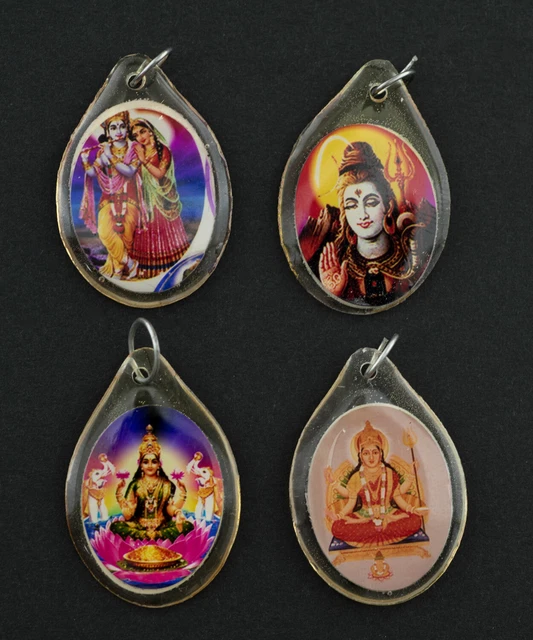 PENDANT MEDAL SHIVA Parvati Durga Hanuman Dieux Hindu Talisman Resin ...