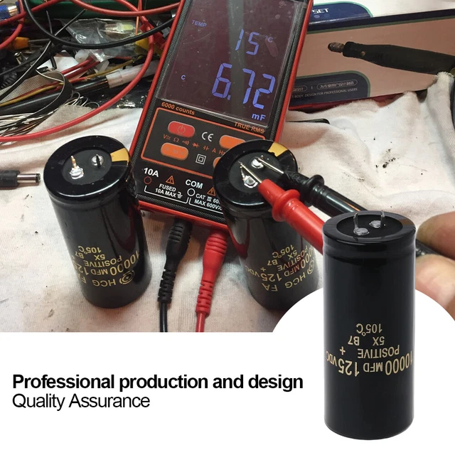 125V 10000UF FARAD Capacitor Aluminum Electrolytic Filter Current ...