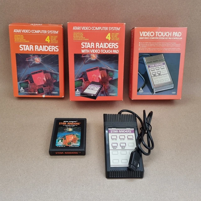 VINTAGE 1982 ATARI 2600 VGC Video Game Cartridge Star Raiders Touch Pad ...