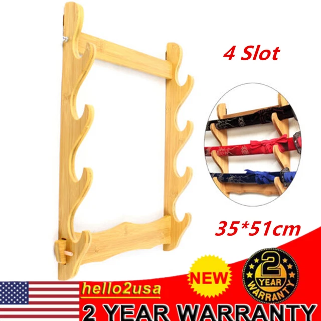 3 GUN RACK Rifle Shotgun Wall Mounted Natural Wood Finish Storage Shelf ...