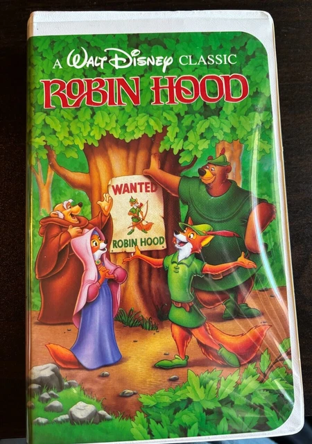 VINTAGE DISNEY CLASSIC Robin Hood VHS Tape Jewel Case RARE Black ...