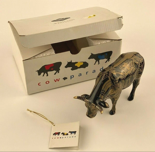 VINTAGE COW PARADE Tattoo Bovine #9171 Figurine Ornament Westland 2000 ...