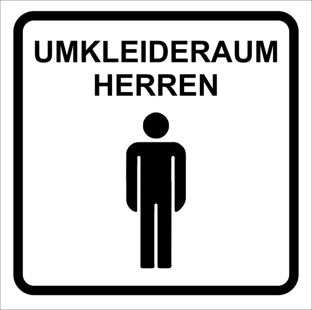 11CM AUTO-AUFKLEBER HERREN M?nner Jungen Umkleide Garderobe Piktogramm ...
