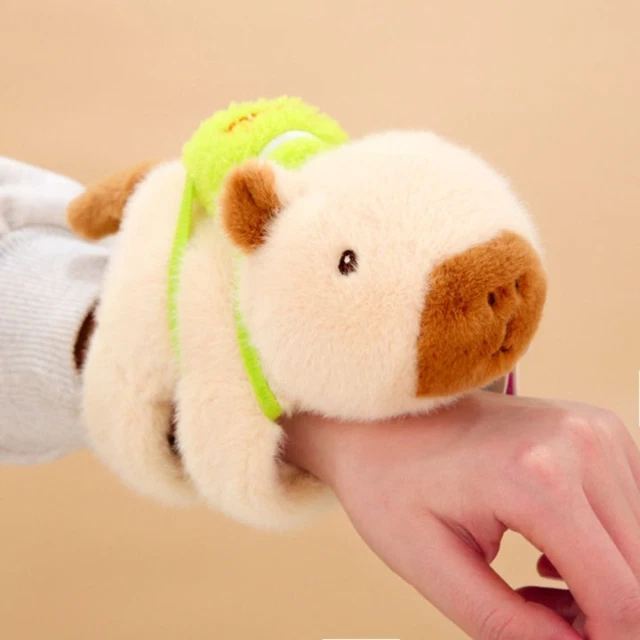 CAPYBARA RODENT PLUSH Doll Slap Bracelet Capybara Plush Wrist Band Home ...