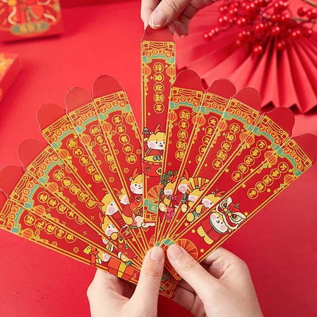 DRAGON PATTERNS DRAW Lots Red Envelope Good Luck Surprise Red Pockets ...