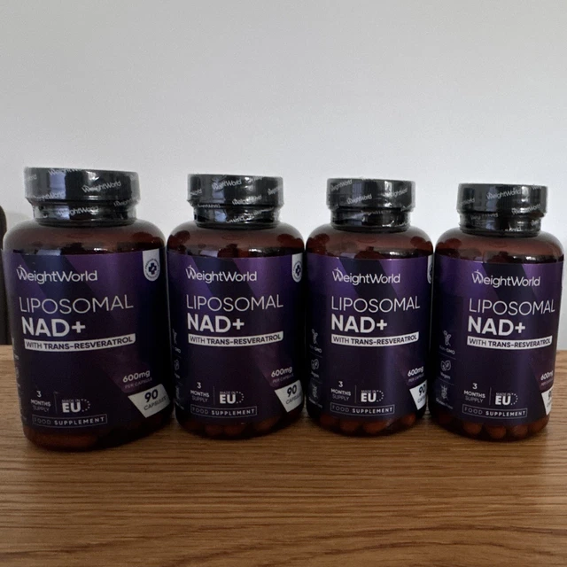 WEIGHTWORLD LIPOSOMAL NAD+ & Trans-Resveratrol 600mg Capsules, 360 ...