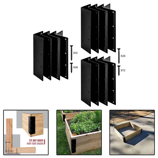 RAISED GARDEN BED Corner Brackets Metal Raised Bed Corner Bracket for ...