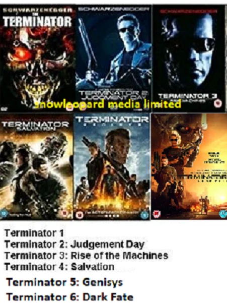 TERMINATOR COMPLETE 1-6 MOVIE COLLECTION DVD Film 1 2 3 4 5 6 Brand New ...
