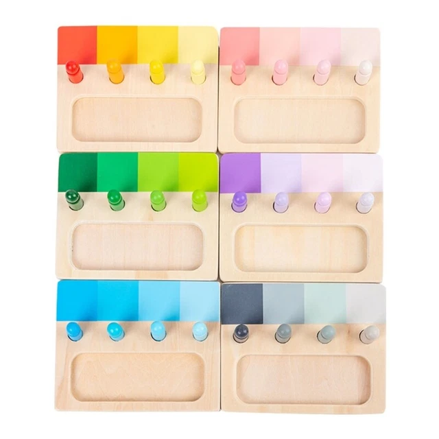 WOOD BOARD GAME Color Sorting Math Counting and Montessori Fine Motor ...