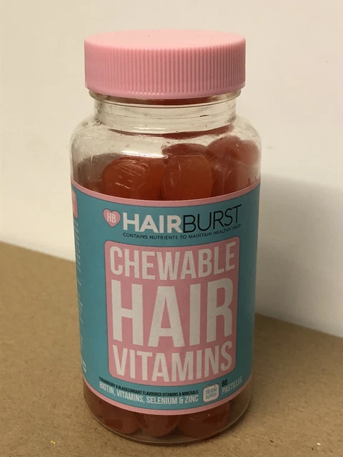 HAIRBURST - CHEWABLE Vitamins - 60 Pastilles. Strawberry & Blackcurrant ...