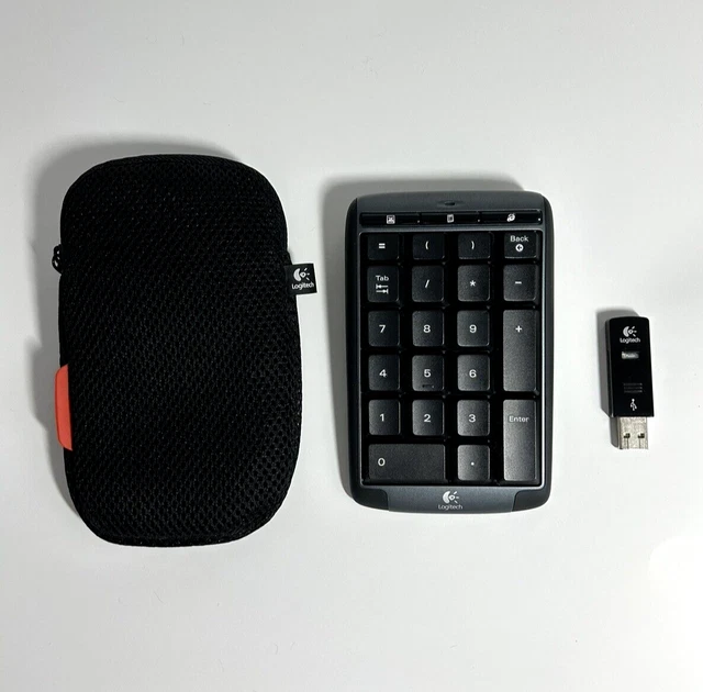 LOGITECH 2.4 GHZ Wireless Keyboard Number Pad Numeric Keypad w/ USB ...