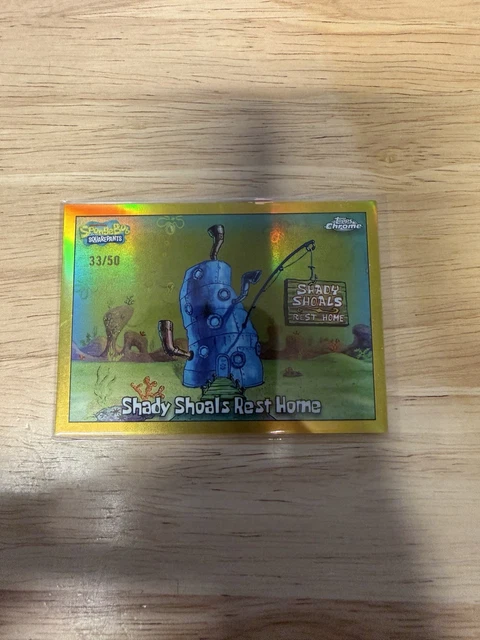 2025 TOPPS CHROME Spongebob 164 Shady Shoals Rest Home Gold Refractor ...