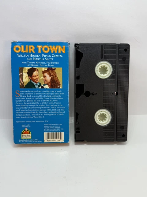 OUR TOWN VHS Tape William Holden, Frank Craven, Martha Scott *Buy 2 Get ...