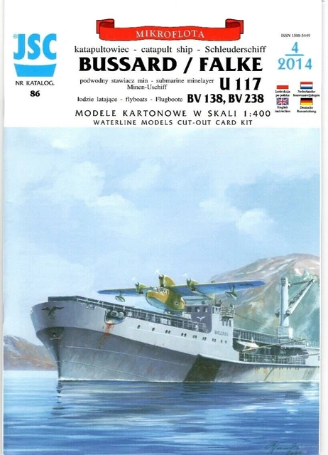 CARD MODEL KIT – German Catapult Ship Bussard £12.95 - PicClick UK