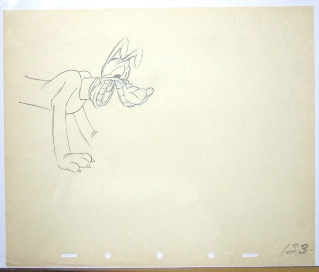 1940'S PLUTO DOG Donald Duck WALT DISNEY ORIGINAL PRODUCTION cel ...