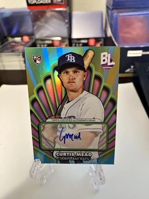 AUTOGRAFI CURTIS MEAD 2024 Topps Big League atto di apertura Tampa Bay ...