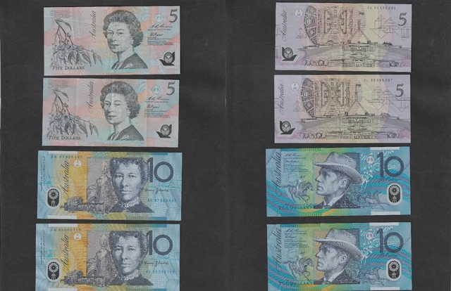 AUSTRALIA LOT OF 14 Bank Notes Uncirculated & Circulated. One Bonus ...