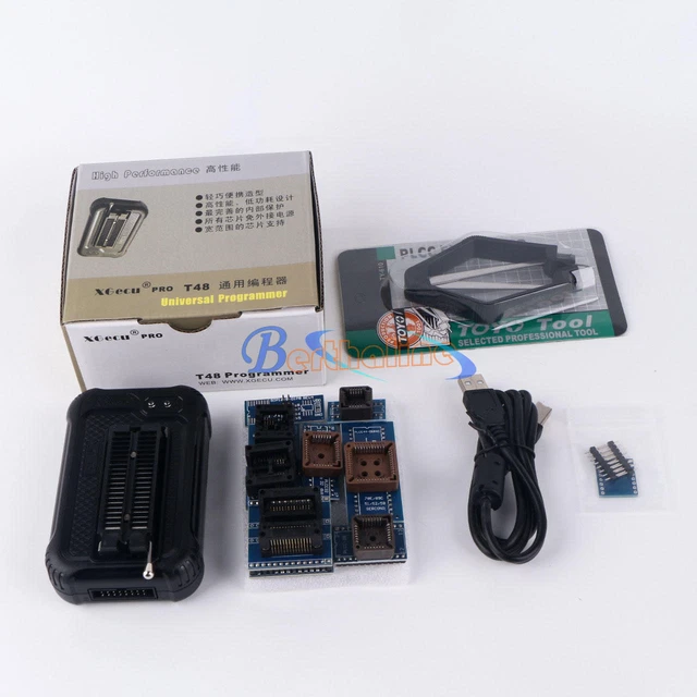PROGRAMMEUR TL866II PLUS pour flash SPI NAND EEPROM MCU PIC + 9 adaptateur + clip neuf EUR 112 ...