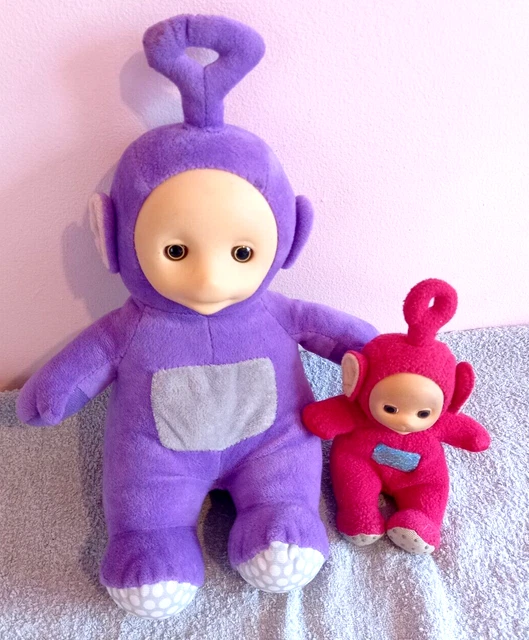 TELETUBBIES TINKY WINKY Purple Teletubby Soft Toy & Po Small Beanie ...