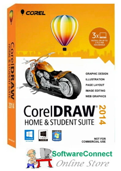 CORELDRAW HOME AND Student Suite 2014 Corel DRAW for Windows 11, 10, 8. ...