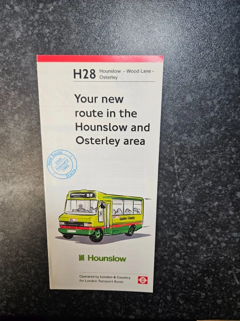 LONDON TRANSPORT TIMETABLE Bus Leaflet London & Country 1995 AZX1.25 £3 ...