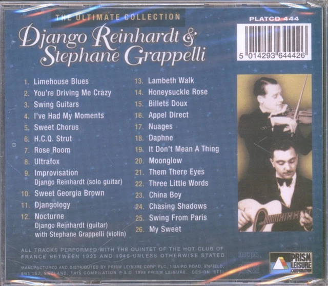 DJANGO REINHARDT & Stephane Grappelli Ultimate Collection CD Europe ...