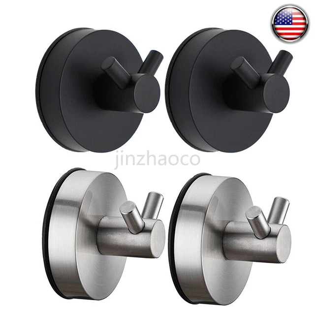 2X STRONG VACUUM Suction Cup Hook Shower Towel Holder Hooks for ...