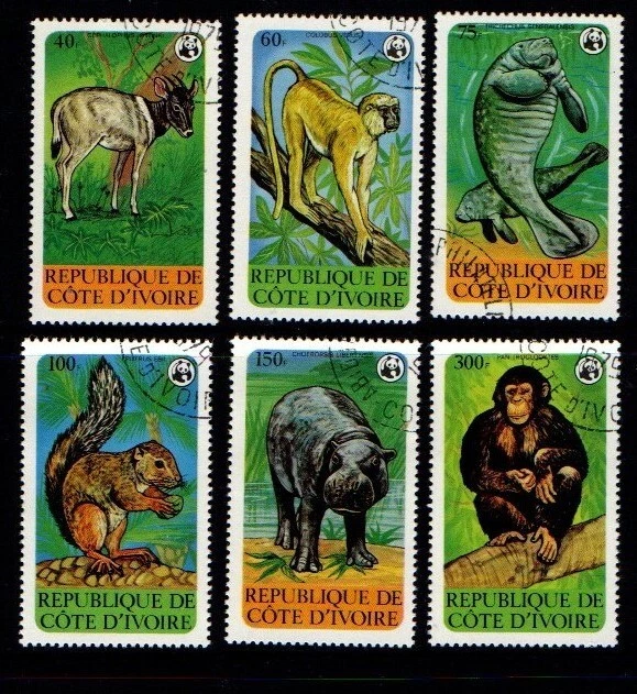 IVORY COAST COTE D'Ivoire 1979 Endangered Animals series II SG613-18 ...