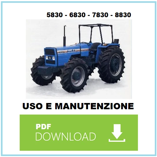 LANDINI 5830 6830 7830 8830 Manuale uso e manutenzione libretto ...