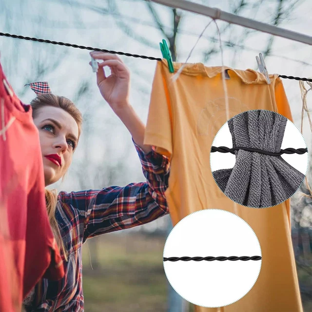1.5M/3M TRAVEL CLOTHESLINE Clothes Line Pegless Washing Line Camping £4 ...